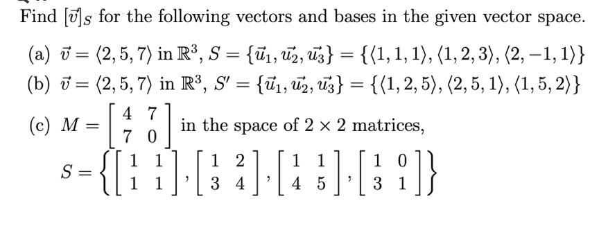Solved Find a basis for the following spaces: (a) A line | Chegg.com