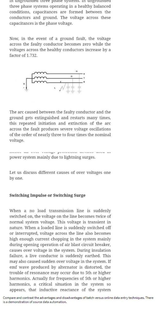 Solved in ungrounded three phase systems. In ungrounded | Chegg.com