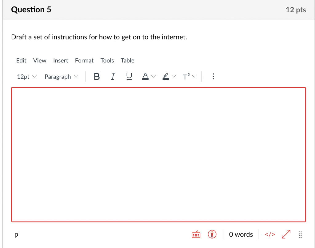 Draft a set of instructions for how to get on | Chegg.com