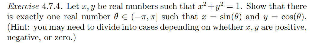 Solved Exercise 4.7.6. Let z be a non-zero complex number. | Chegg.com