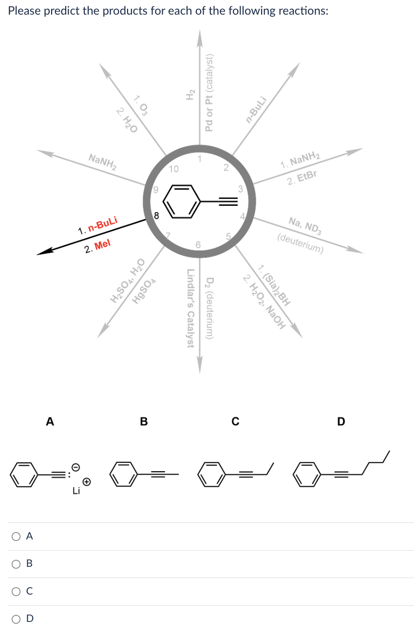 Solved Please predict the products for each of the following | Chegg.com