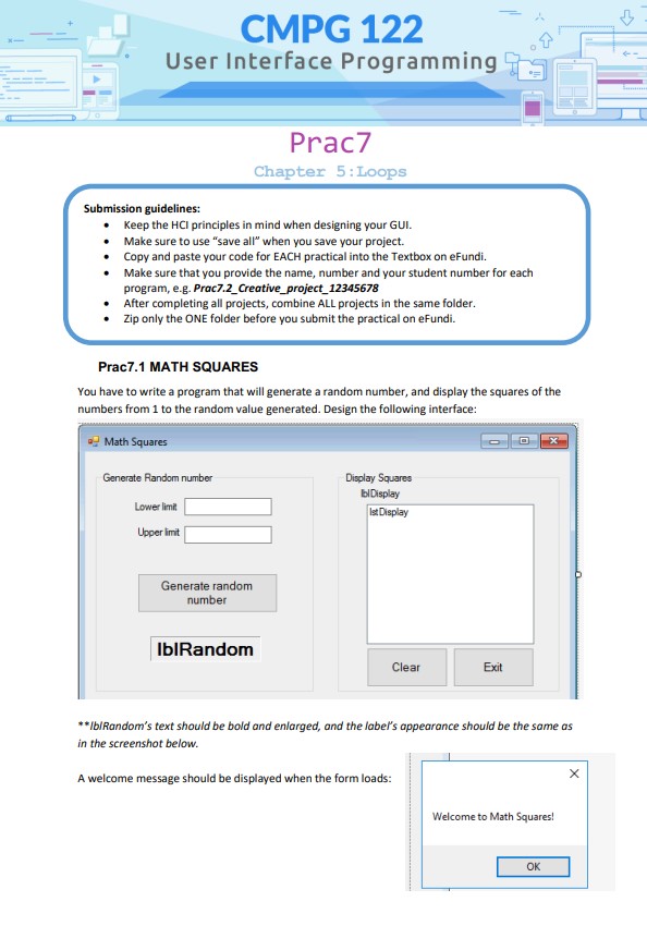 Solved Generate Random number Lower Imt Upper Imt Display | Chegg.com