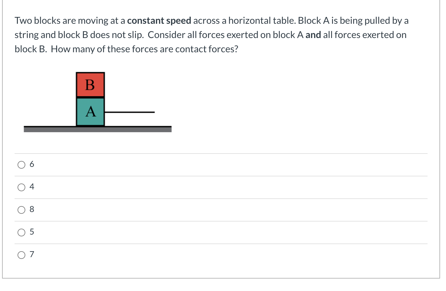 Solved Two Blocks Are Moving At A Constant Speed Across A