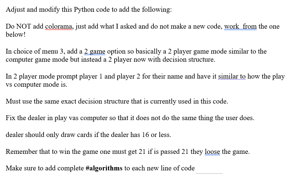 Solved Attached below is the code:Please send back the code | Chegg.com