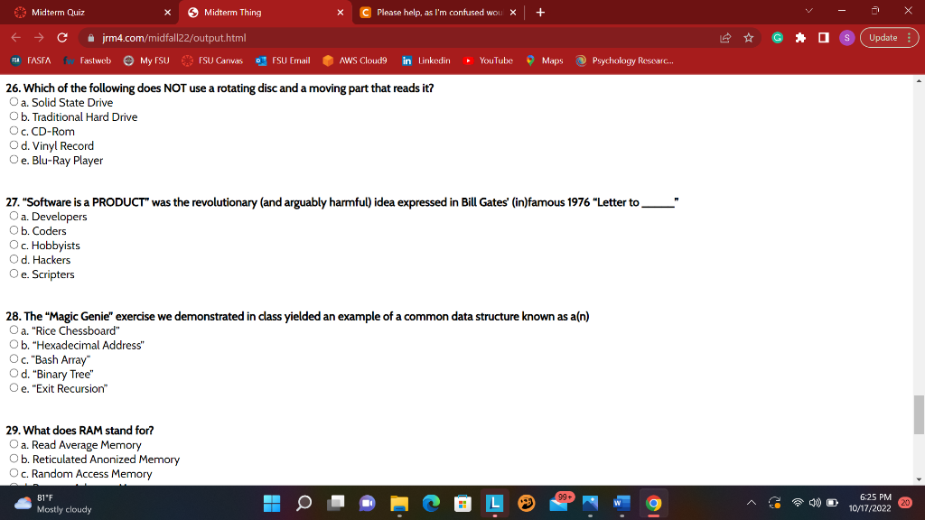 Solved Please help with linux computer science study | Chegg.com