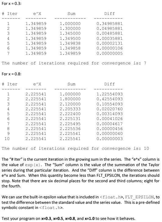 Solved For This Program Lets Calculate The Taylor Series 5695