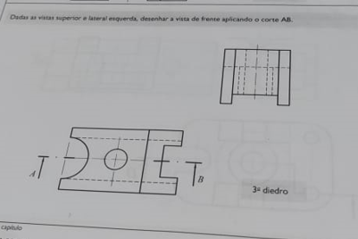 Solved Given the top and left side views, draw the front | Chegg.com