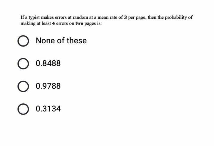 Solved If A Typist Makes Errors At Random At A Mean Rate Of 