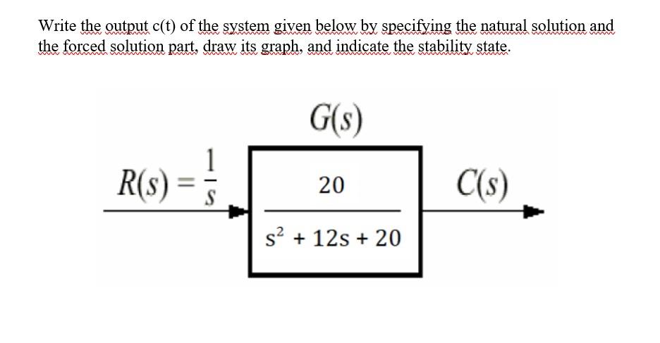 Solved Www Write the output c(t) of the system given below | Chegg.com
