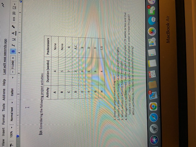 Solved View Insert Format Tools Add-ons Help Last edit was | Chegg.com