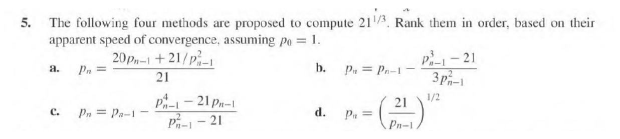 Solved 5. The following four methods are proposed to compute | Chegg.com