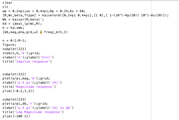 [Question 21: Choose the Kaiser window to design a | Chegg.com