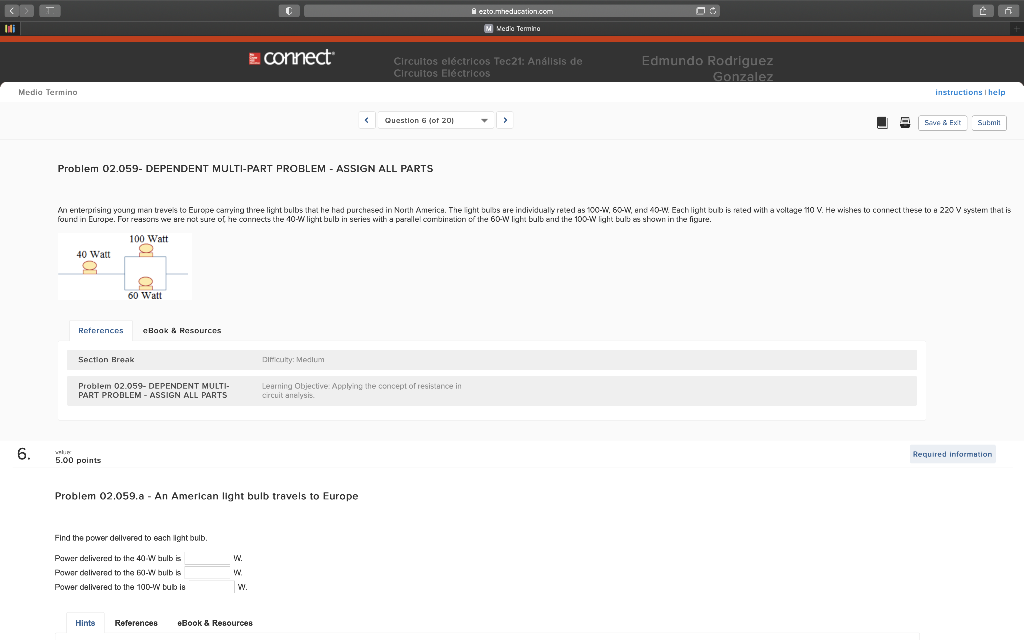 Solved ezto.meducation.com M Media Termina E connect | Chegg.com