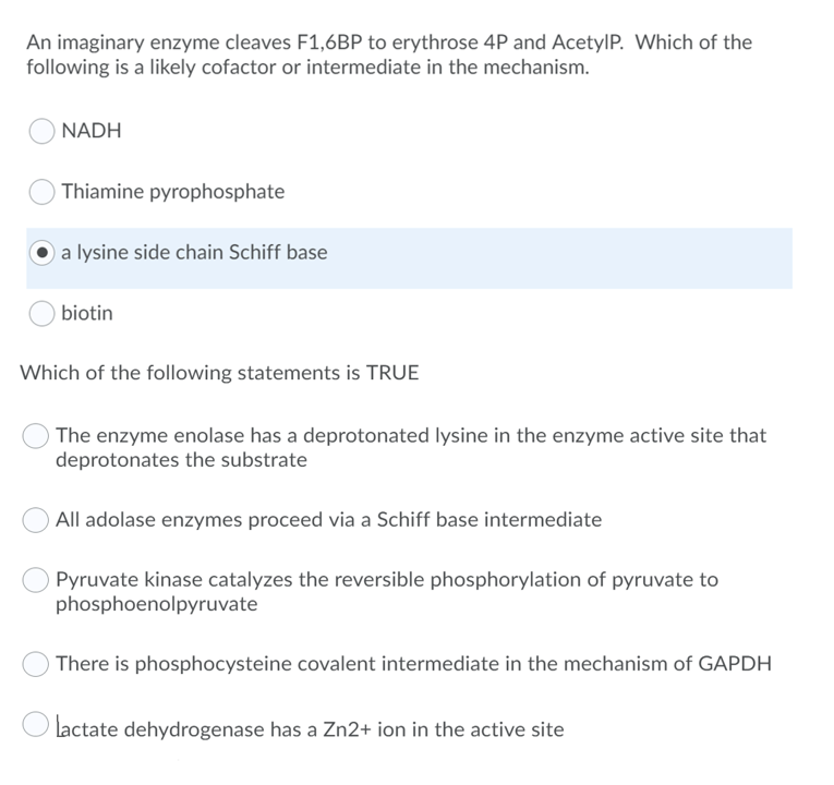 Solved An imaginary enzyme cleaves F1,6BP to erythrose 4P | Chegg.com