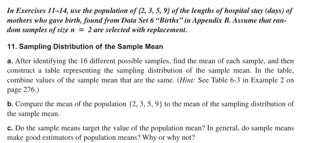 Solved In Exercises 11-14, ﻿use the population of | Chegg.com