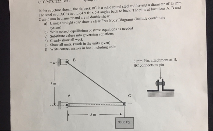 Solved CTC/MTC 222 Testl In the structure shown, the | Chegg.com