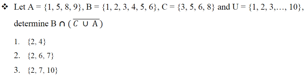 Solved {1, 5, 8, 9}, B = {1, 2, 3, 4, 5, 6},C = {3, 5, 6, 8} | Chegg.com