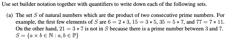 Solved Use set builder notation together with quantifiers to | Chegg.com