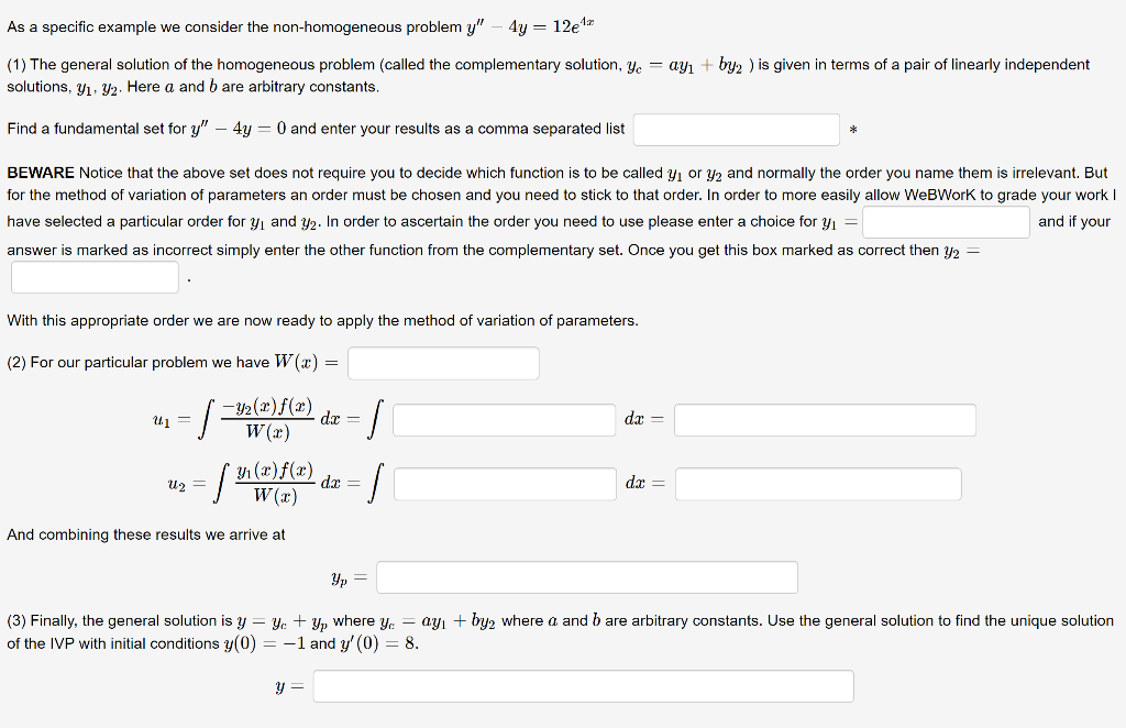 Solved As a specific example we consider the non-homogeneous | Chegg.com