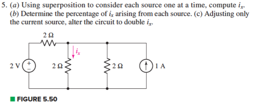 Solved 5. (a) Using superposition to consider each source | Chegg.com