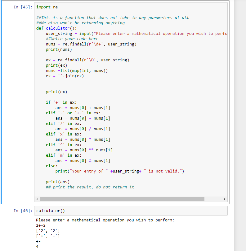 Solved when I try to enter an expression like 2+-2 I get an | Chegg.com
