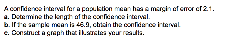 Solved A confidence interval for a population mean has a | Chegg.com