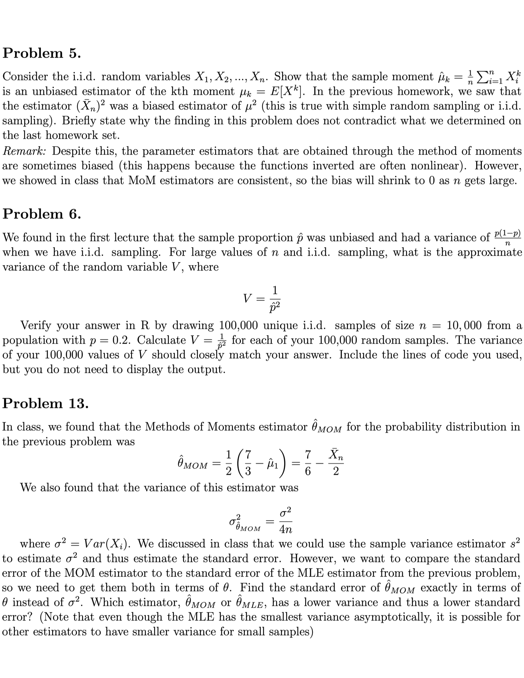 Solved Problem 5. Consider the i.i.d. random variables | Chegg.com