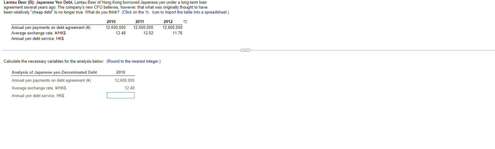 Solved Lantau Beer (B): Japanese Yen Debt. Lantau Beer of | Chegg.com