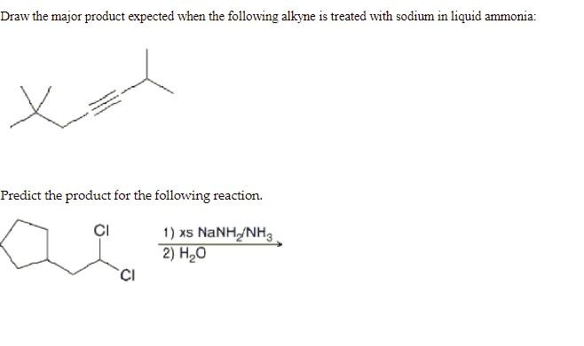 Solved Draw the major product expected when the following | Chegg.com