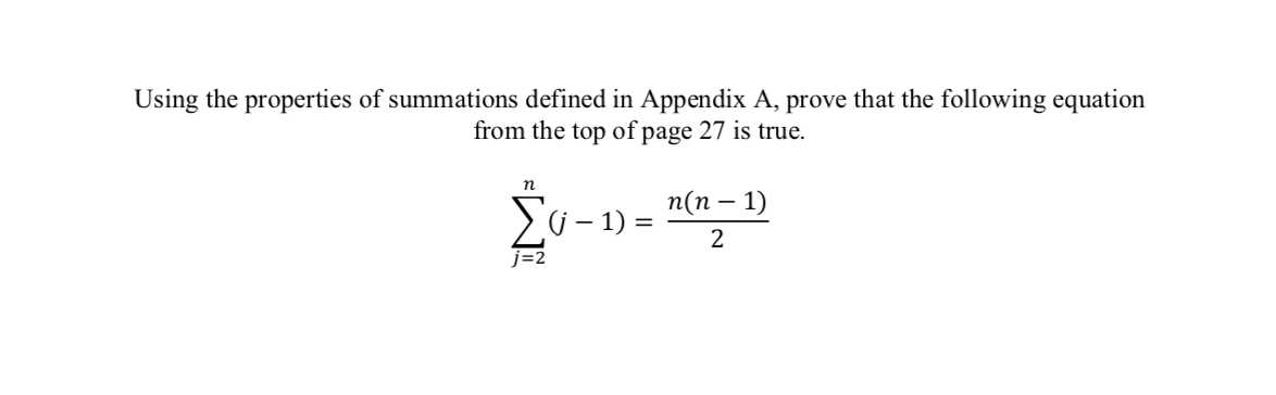 Solved Using the properties of summations defined in | Chegg.com