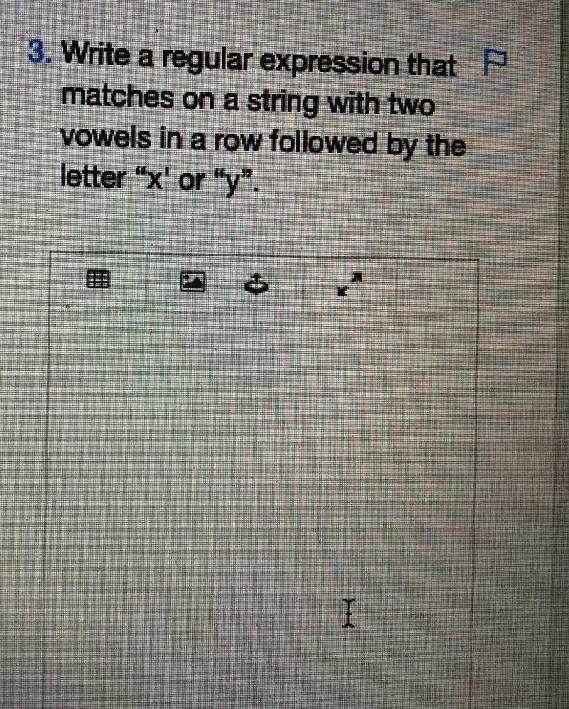 Solved 3. Write a regular expression that matches on a | Chegg.com