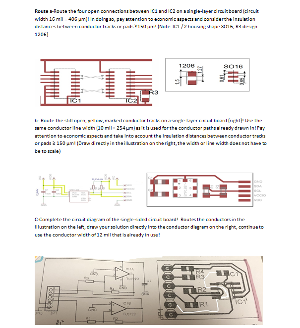Route a-Route the four open connections between IC1 | Chegg.com