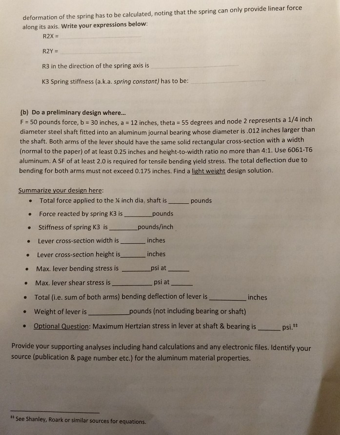 Solved Lever Mechanism Before Force "F" is applied to this | Chegg.com