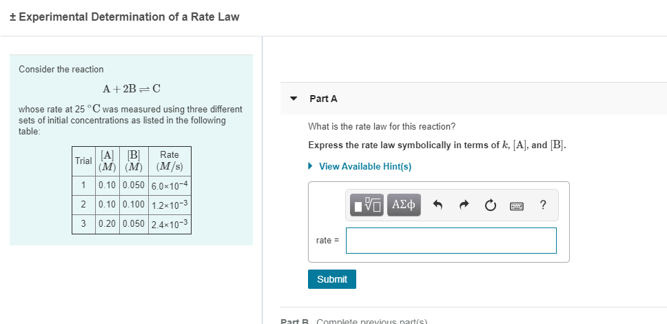 Solved I need help with these two Chemistry Rate Law | Chegg.com