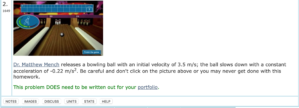 Solved 2. 1649 Finish the game Dr. Matthew Mench releases a | Chegg.com