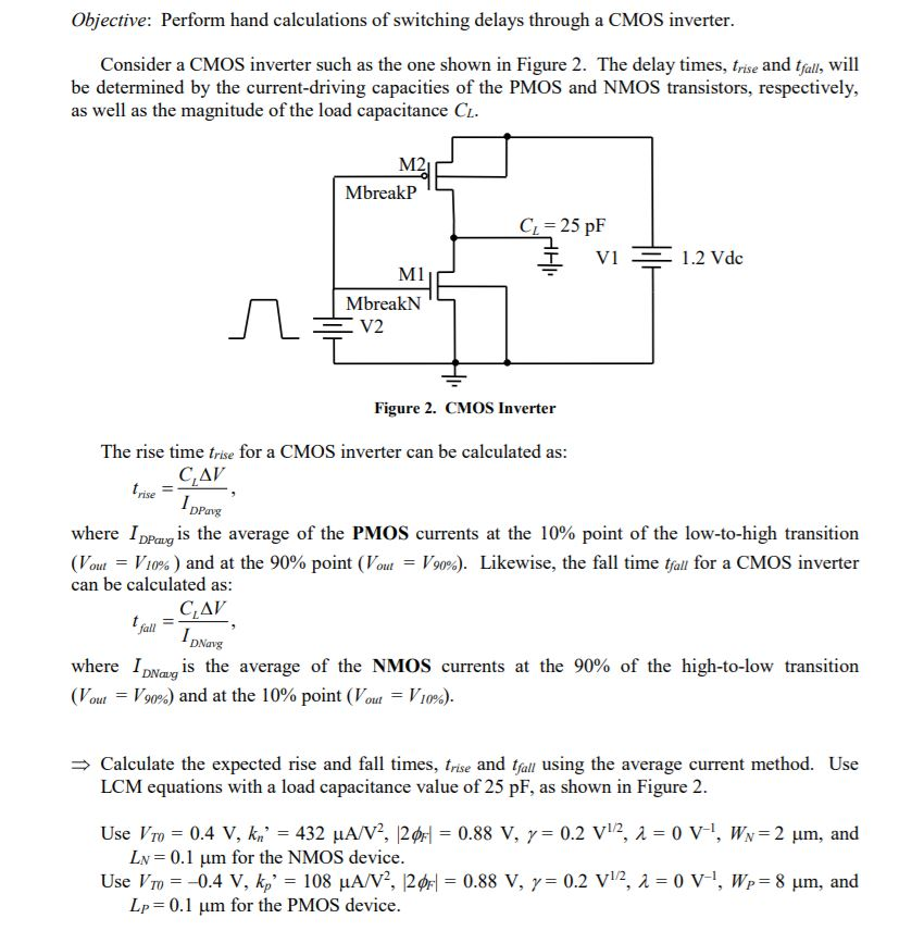 Objective Perform Hand Calculations Of Switching Chegg