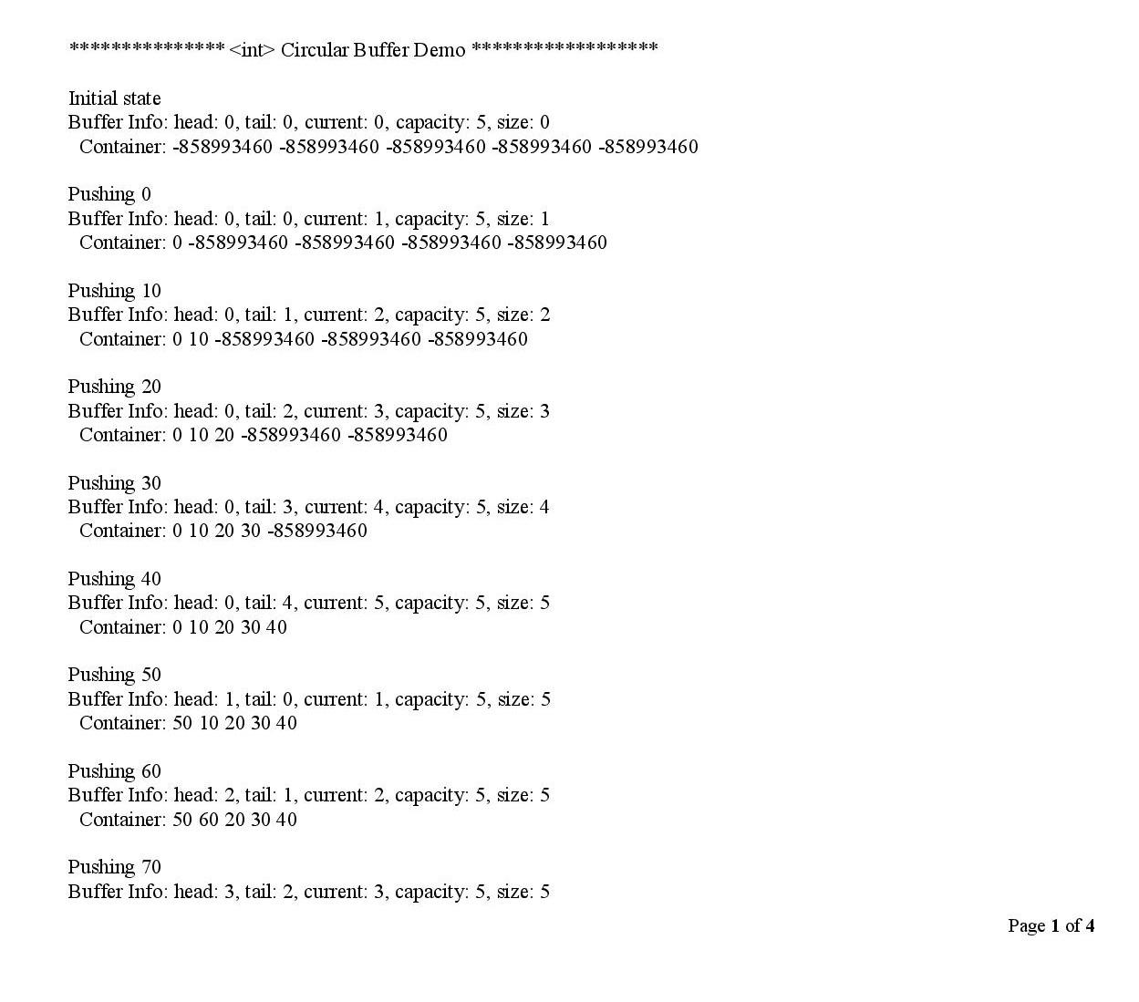 Circular Buffer Demo | Chegg.com
