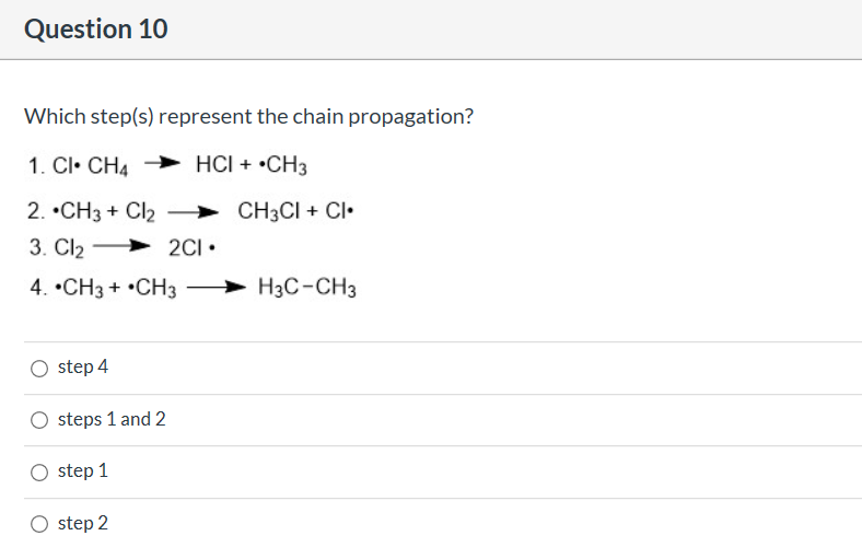 Solved Question 10 Which step(s) represent the chain | Chegg.com