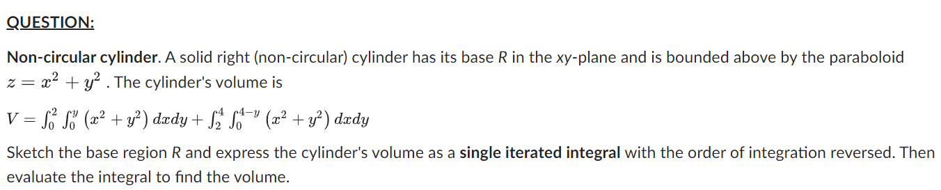 Solved Non-circular cylinder. A solid right (non-circular) | Chegg.com