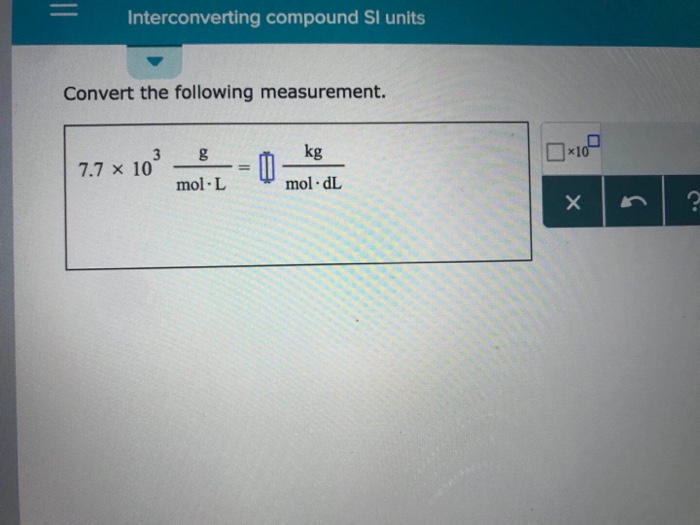 Solved Interconverting compound SI units Convert the | Chegg.com