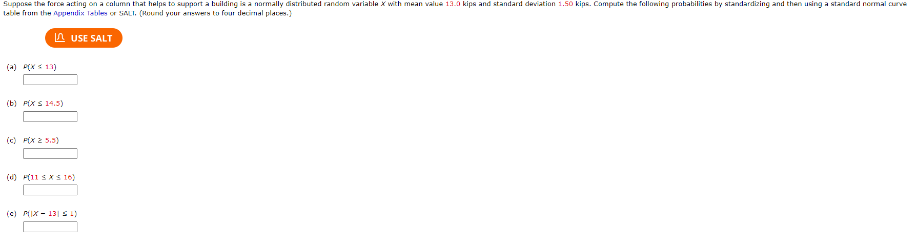 Solved table from the Appendix Tables or SALT. (Round your | Chegg.com