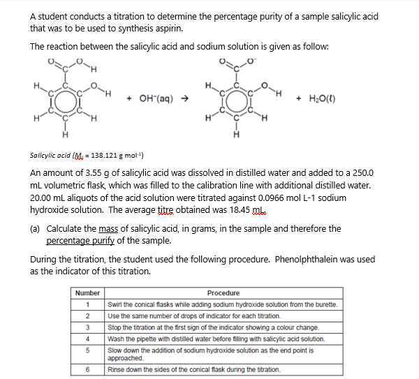 Solved A student conducts a titration to determine the | Chegg.com
