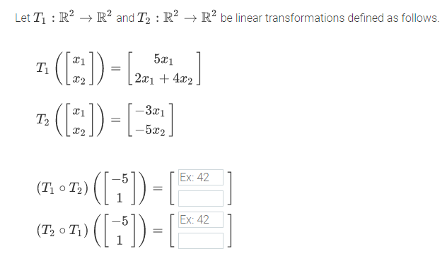 Solved Let Ti : R2 + R2 and T2 : R2 + R2 be linear | Chegg.com