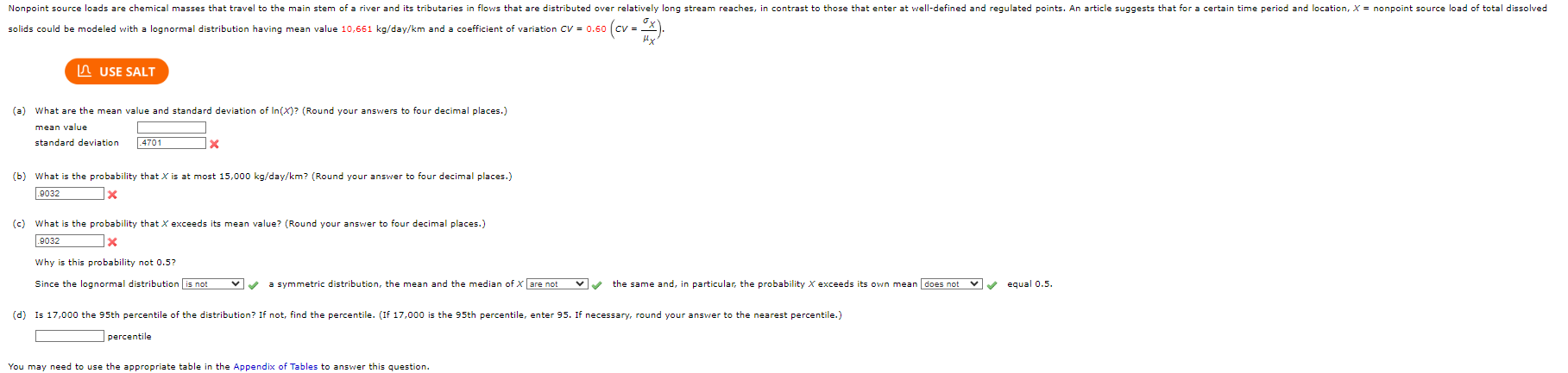 Solved solids could be modeled with a lognormal distribution | Chegg.com