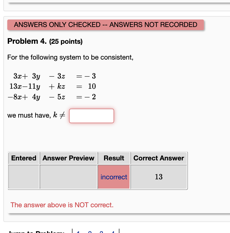 Solved For the following system to be consistent, | Chegg.com
