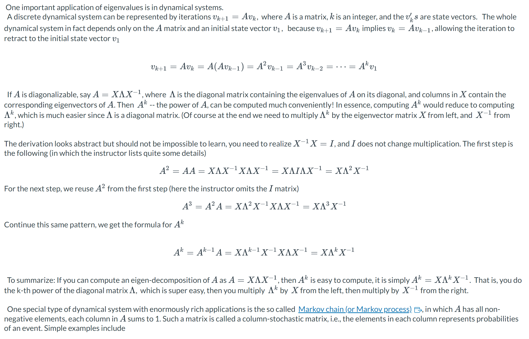 Solved One important application of eigenvalues is in | Chegg.com