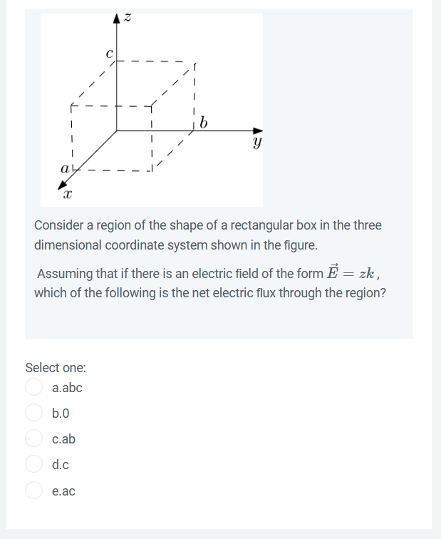 Solved Consider a region of the shape of a rectangular box | Chegg.com