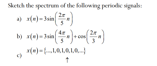 Solved Sketch the spectrum of the following periodic | Chegg.com