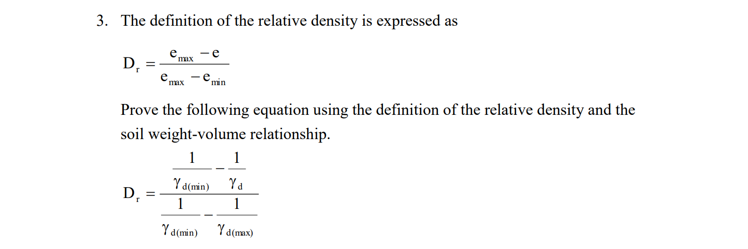 Solved 3. The definition of the relative density is | Chegg.com