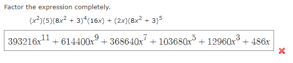 Solved Factor the expression completely. | Chegg.com